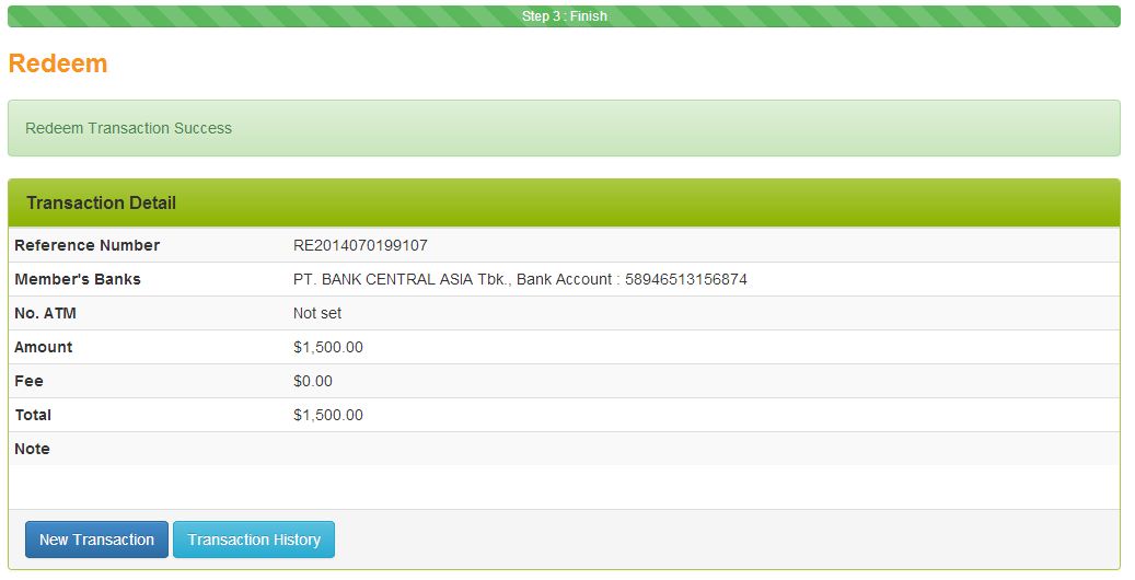 FasaPay Online Payment System - Withdraw Service